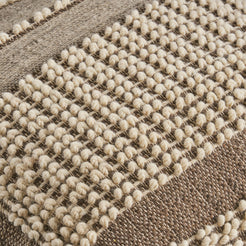 Rustic Wool and Cotton Large Pouf, Brown – My Garden Blessings